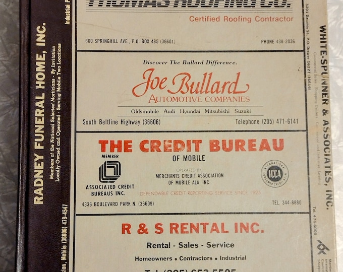 Vintage City Directory Mobile Alabama Phone Book 1988 - Etsy