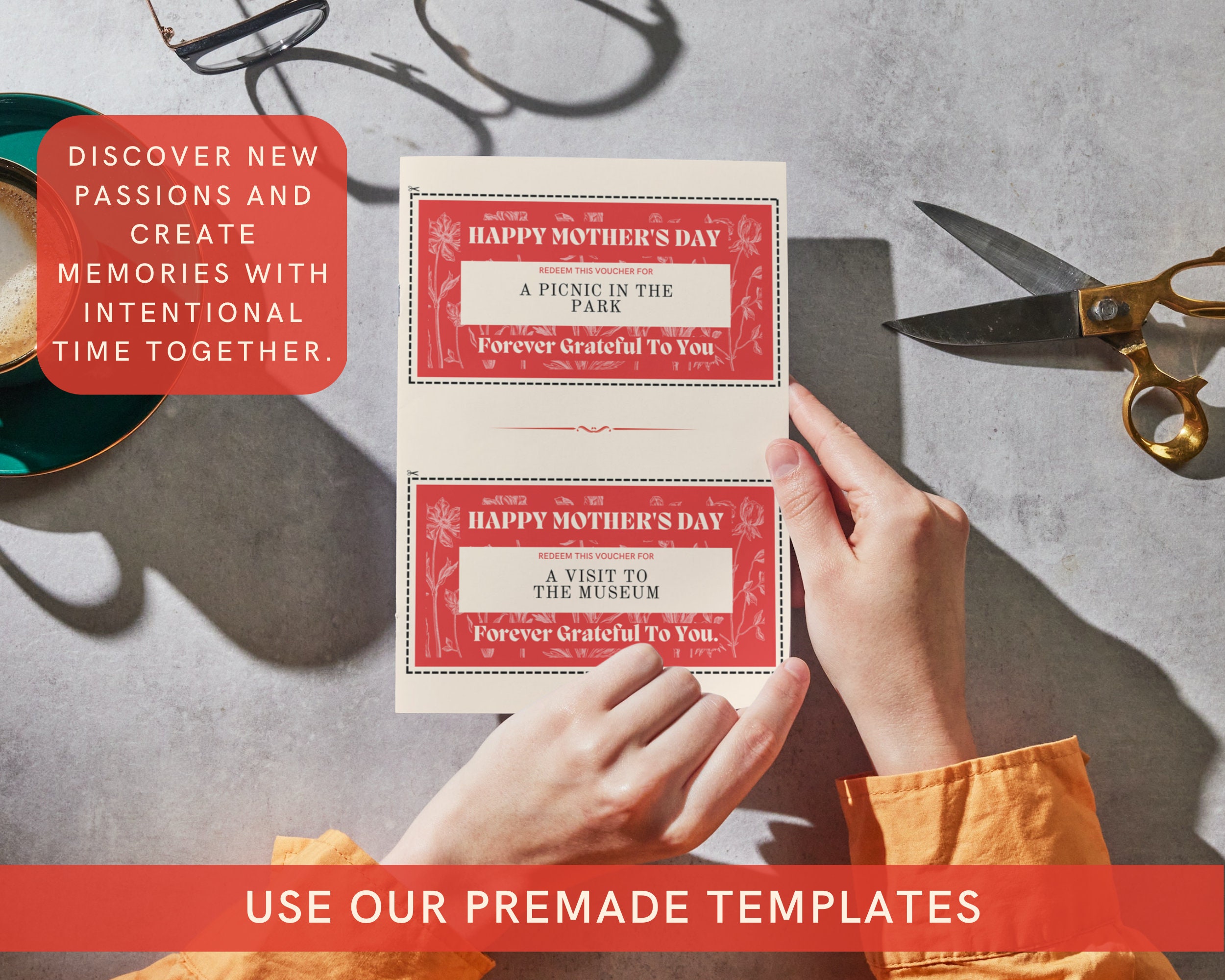 Customizable Mother's Day Gift Voucher | Gift Coupon Printable ...