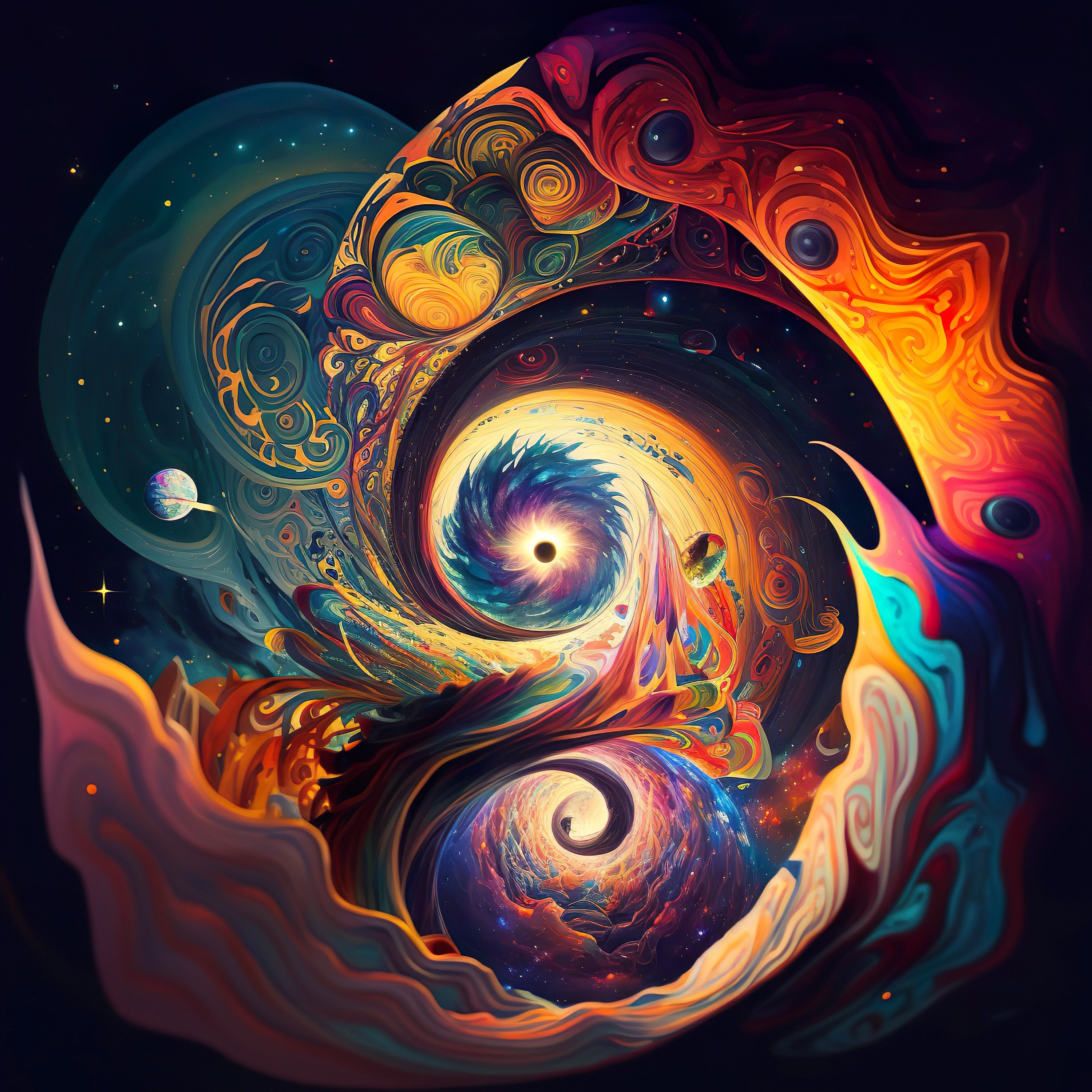 Space4 Kaleidoscope Art-digital Downloads Ai Draw Psychedelic-whirlwind ...