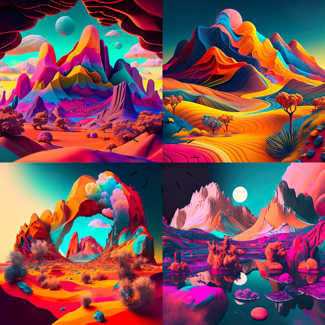 Spectrumsquare Kaleidoscope Art-digital Downloads Ai Draw Psychedelic ...