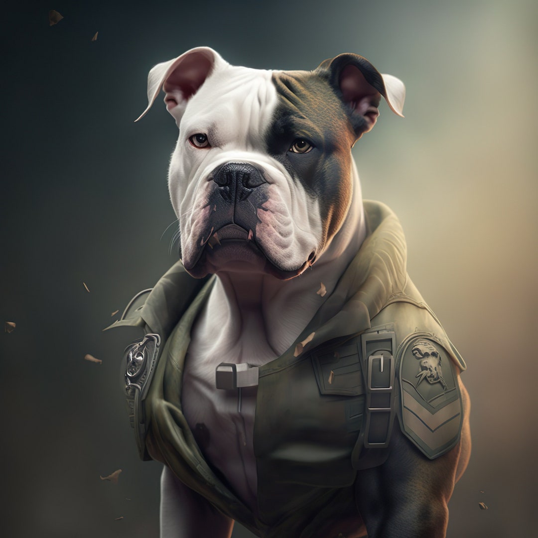 Sergeant Snuggles Dog Art AI Digital Art Pet Art Digital - Etsy