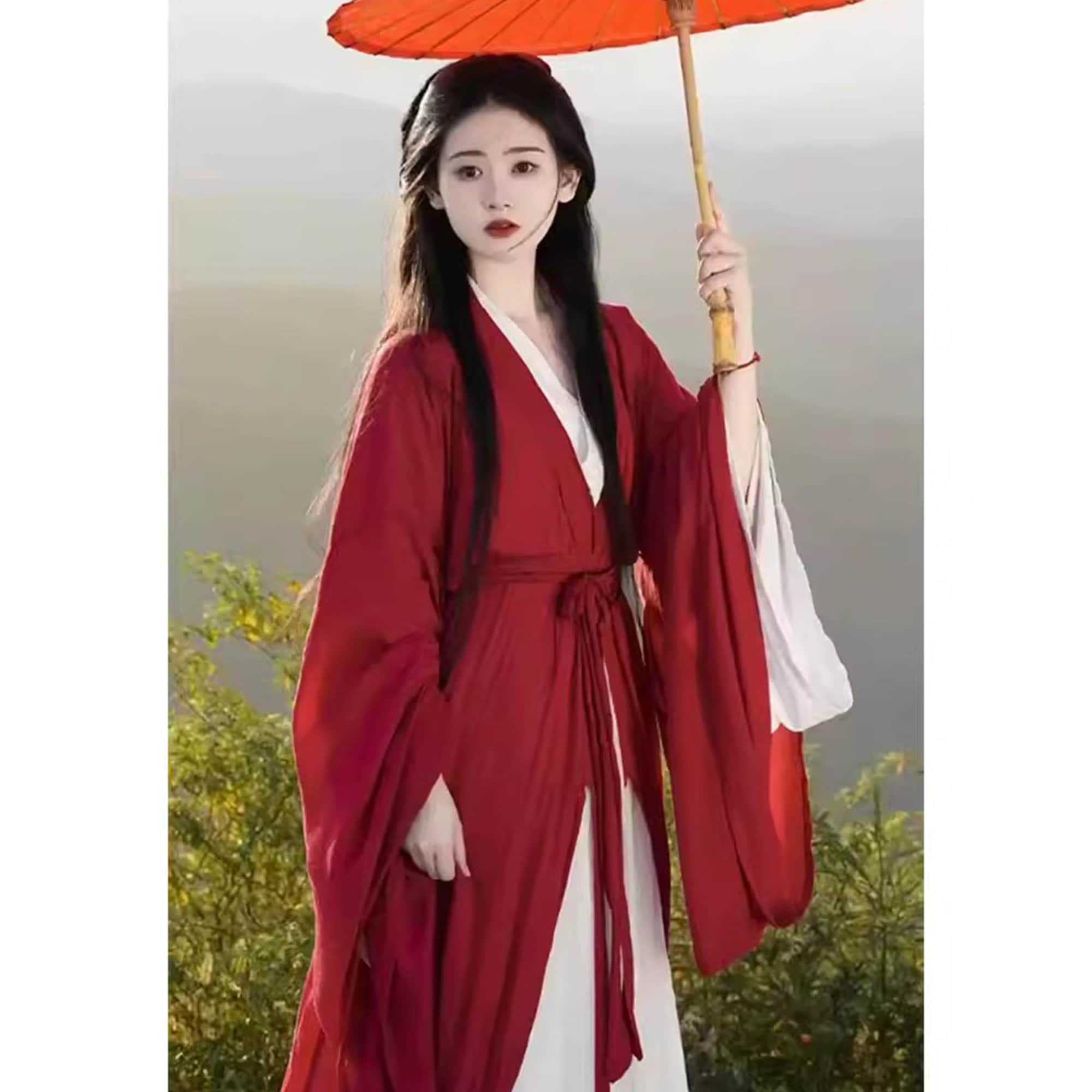 Red Hanfu Dress Clothing of the Wei and Jin Dynasties - Etsy