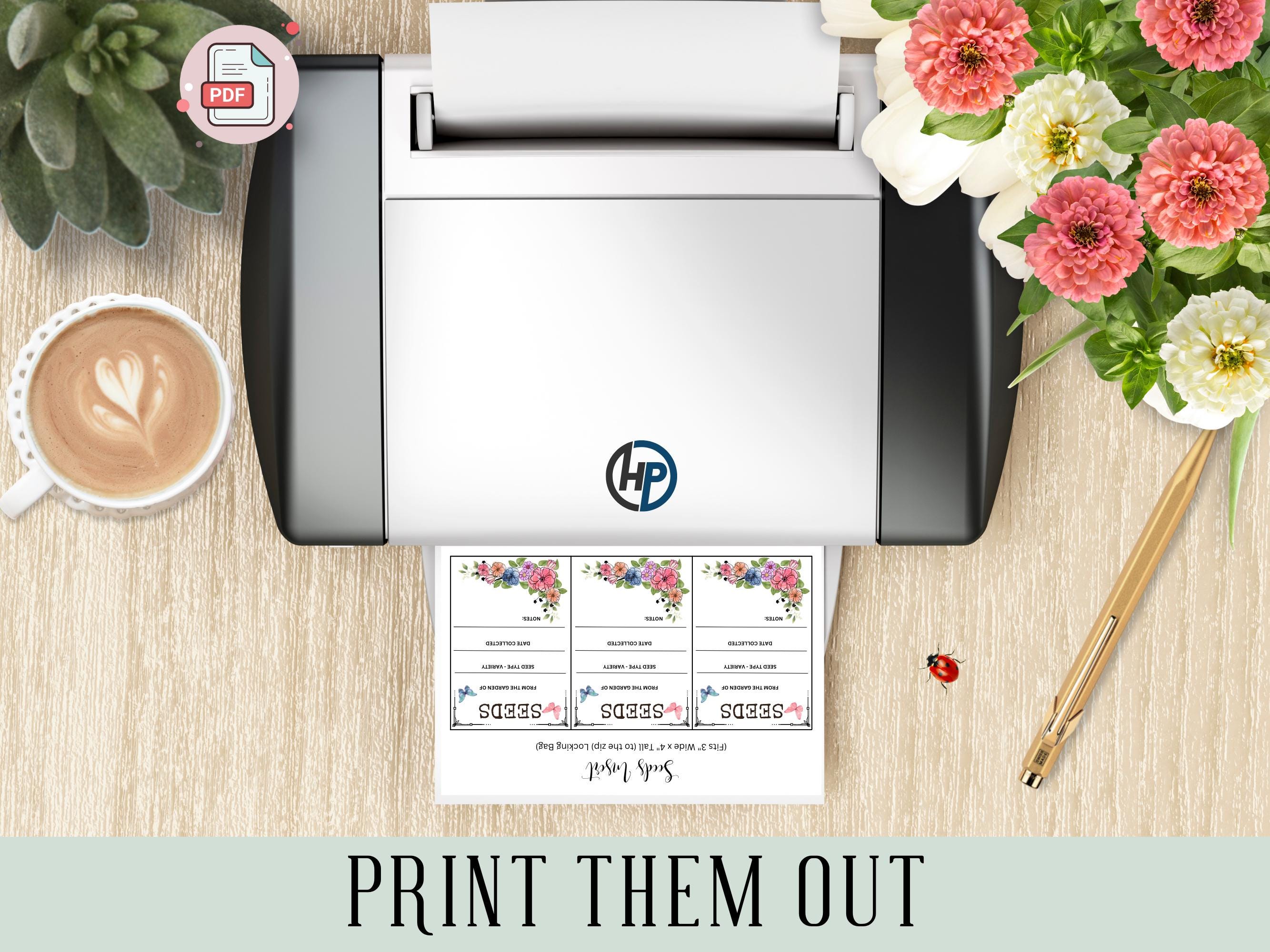 Seed Packet Printable Template, Custom Seed Storage Packet, Seed Saving ...