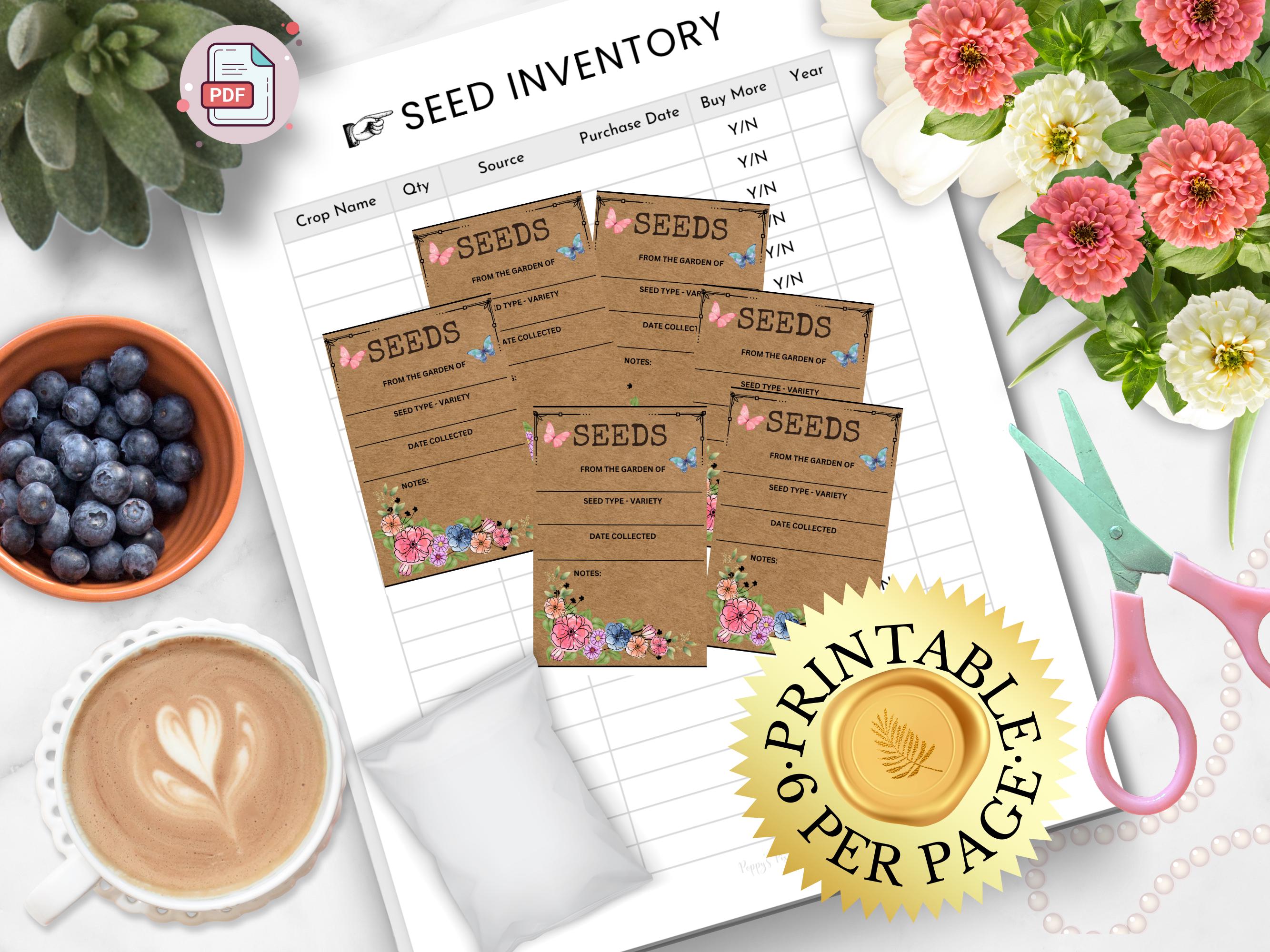 Seed Packet Printable Template, Custom Seed Storage Packet, Seed Saving ...