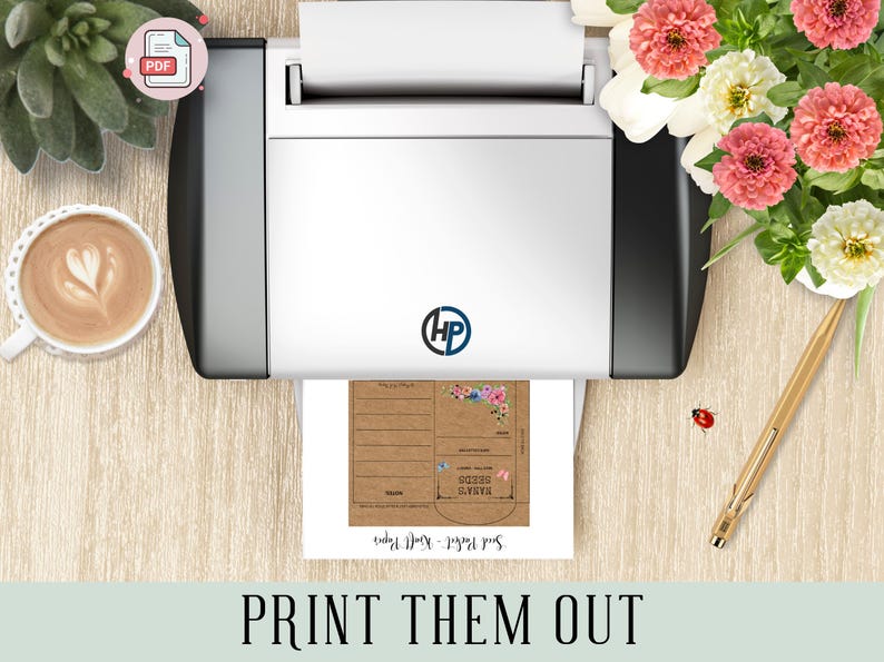 Seed Packet Printable Template, Seed Saving Envelope Printable, Seed ...
