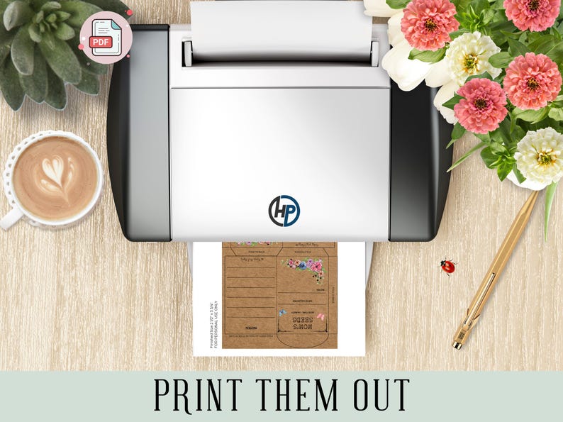 Seed Packet Printable Template, Seed Saving Envelope Printable, Seed ...