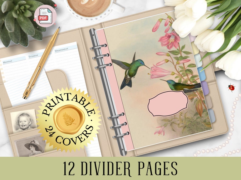 12 Monthly Cover Pages, A5 Journal Monthly Title Page Template, Monthly ...
