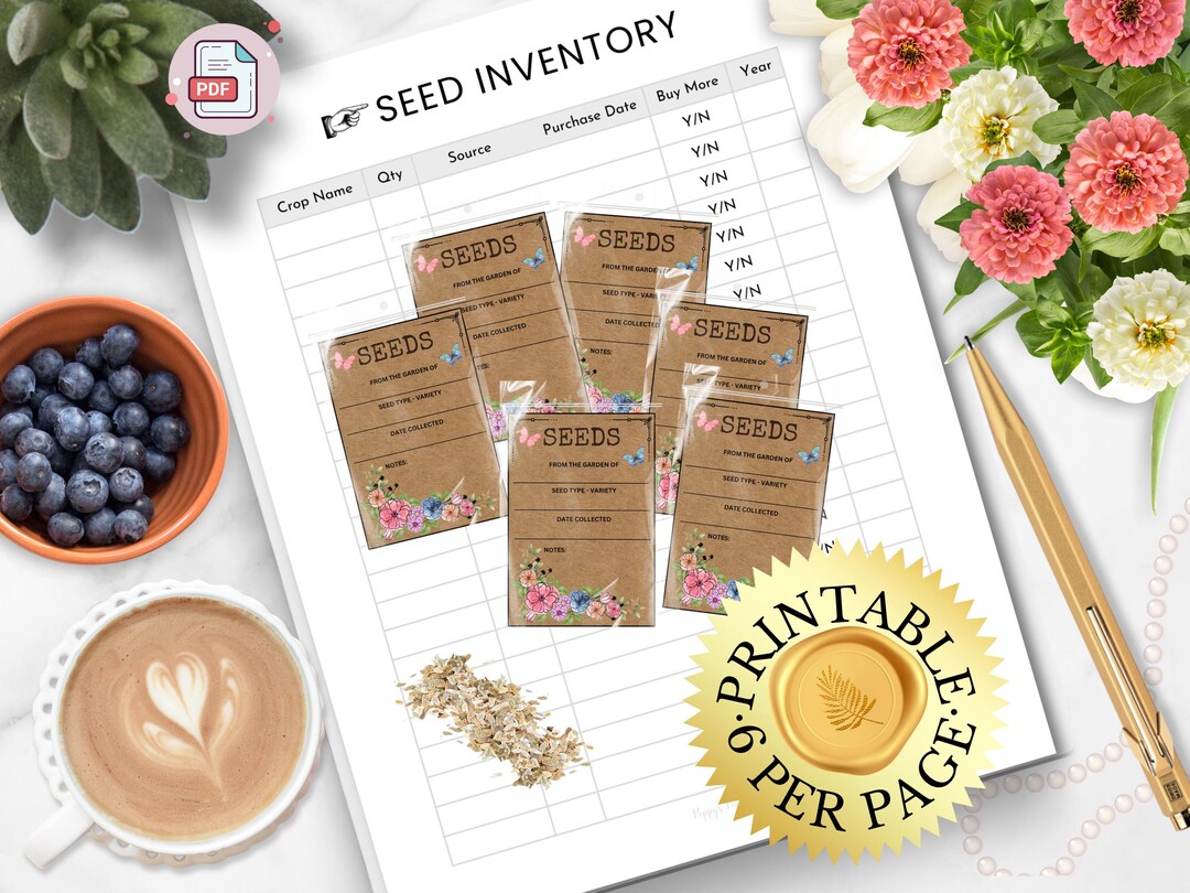 Seed Packet Printable Template, Custom Seed Storage Packet, Seed Saving ...