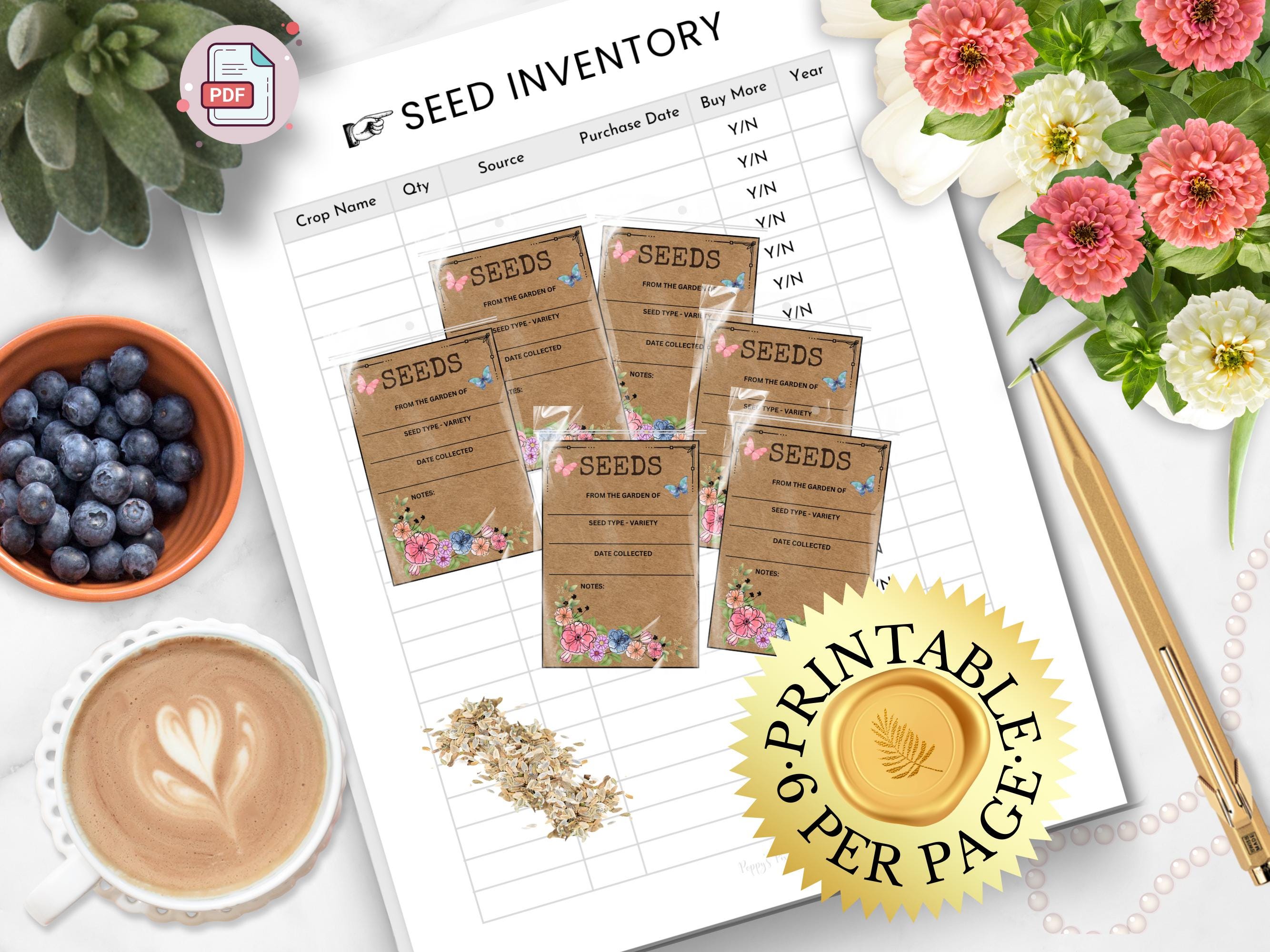 Seed Packet Printable Template, Custom Seed Storage Packet, Seed Saving ...