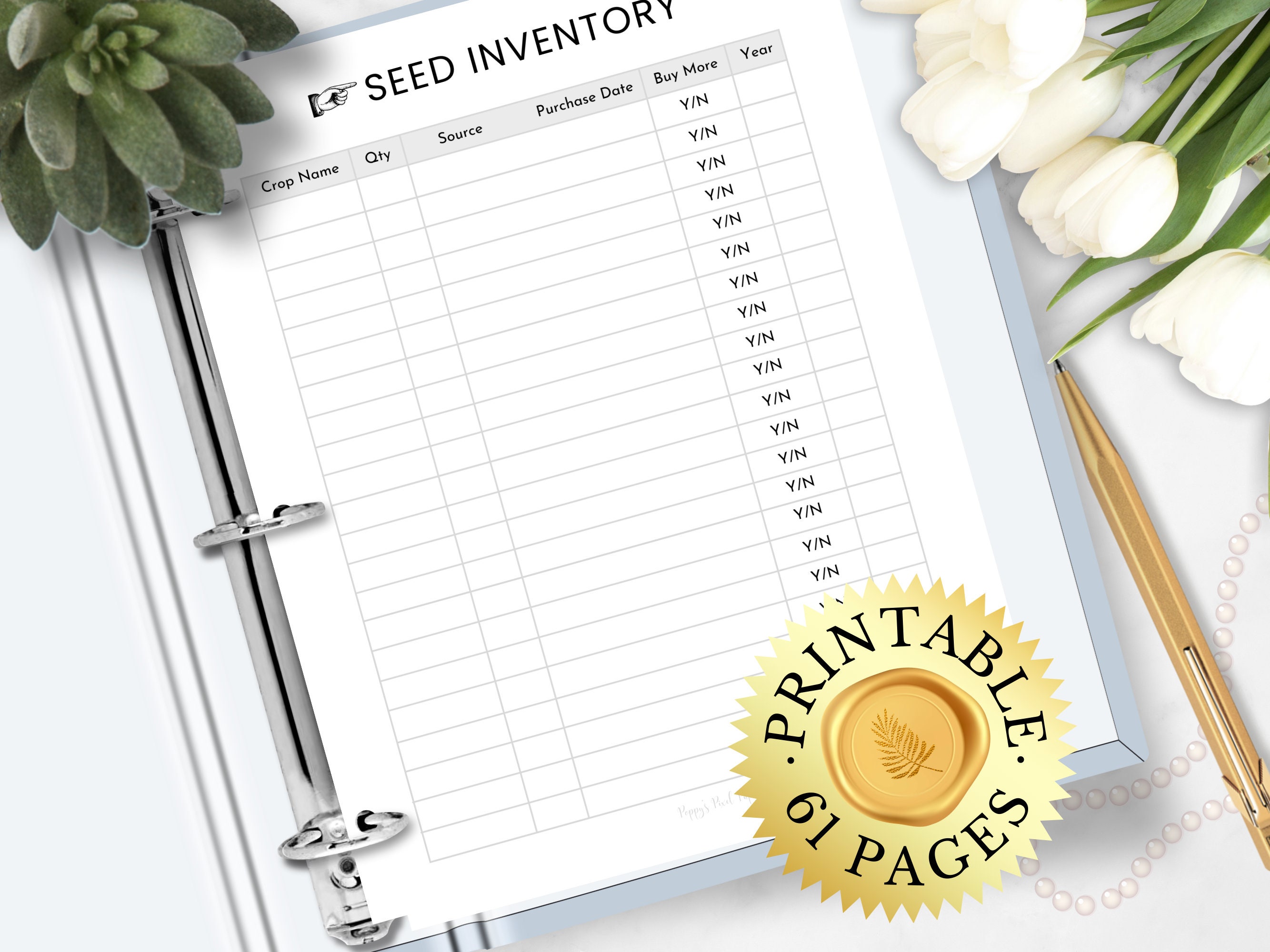 Garden Planner 61 Printable Templates, Garden Log & Plans, Starting ...