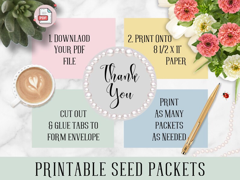 Seed Packet Printable Template, Seed Saving Envelope Printable, Seed ...
