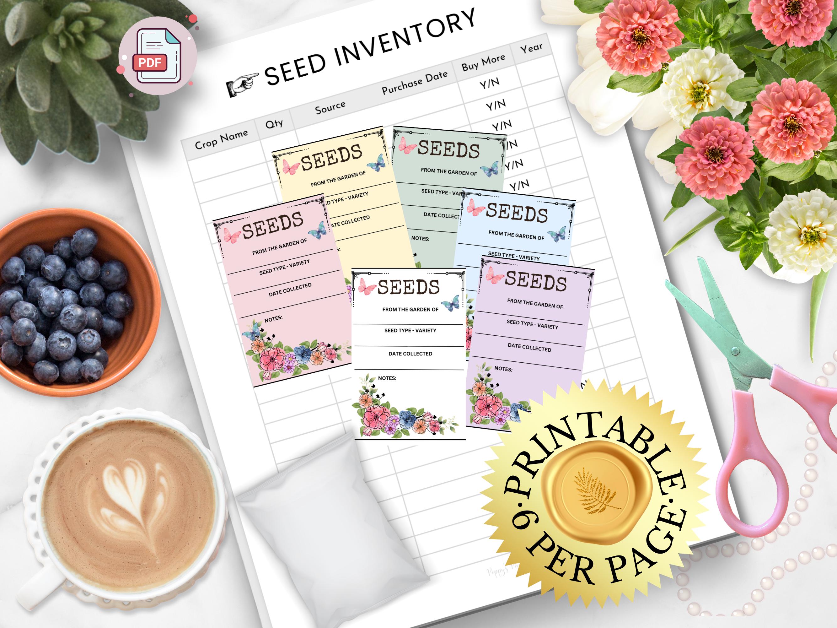 Seed Packet Printable Template, Custom Seed Storage Packet, Seed Saving ...
