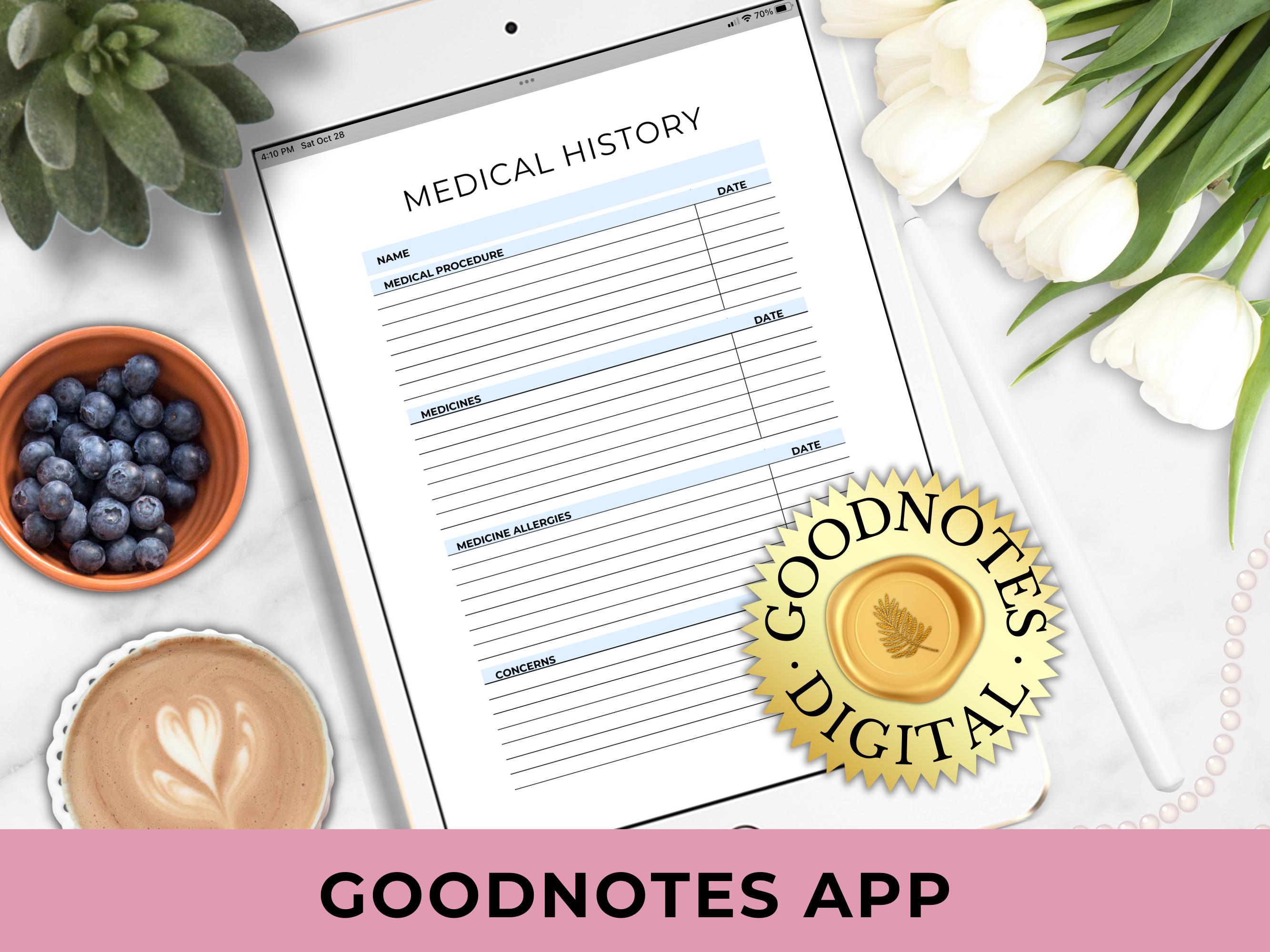 Medical History Planner, Printable Binder,medical Records,chronic ...