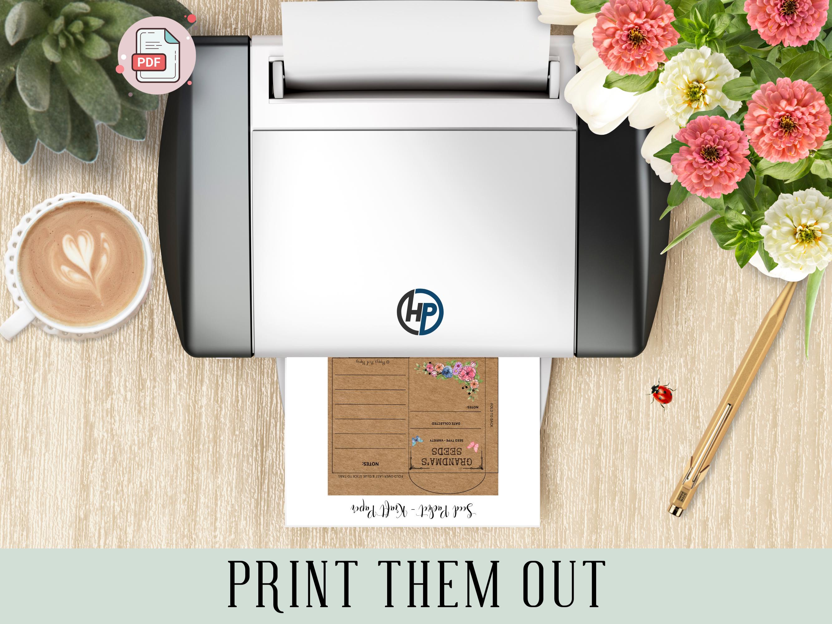 Seed Packet Printable Template, Seed Saving Envelope Printable, Seed ...