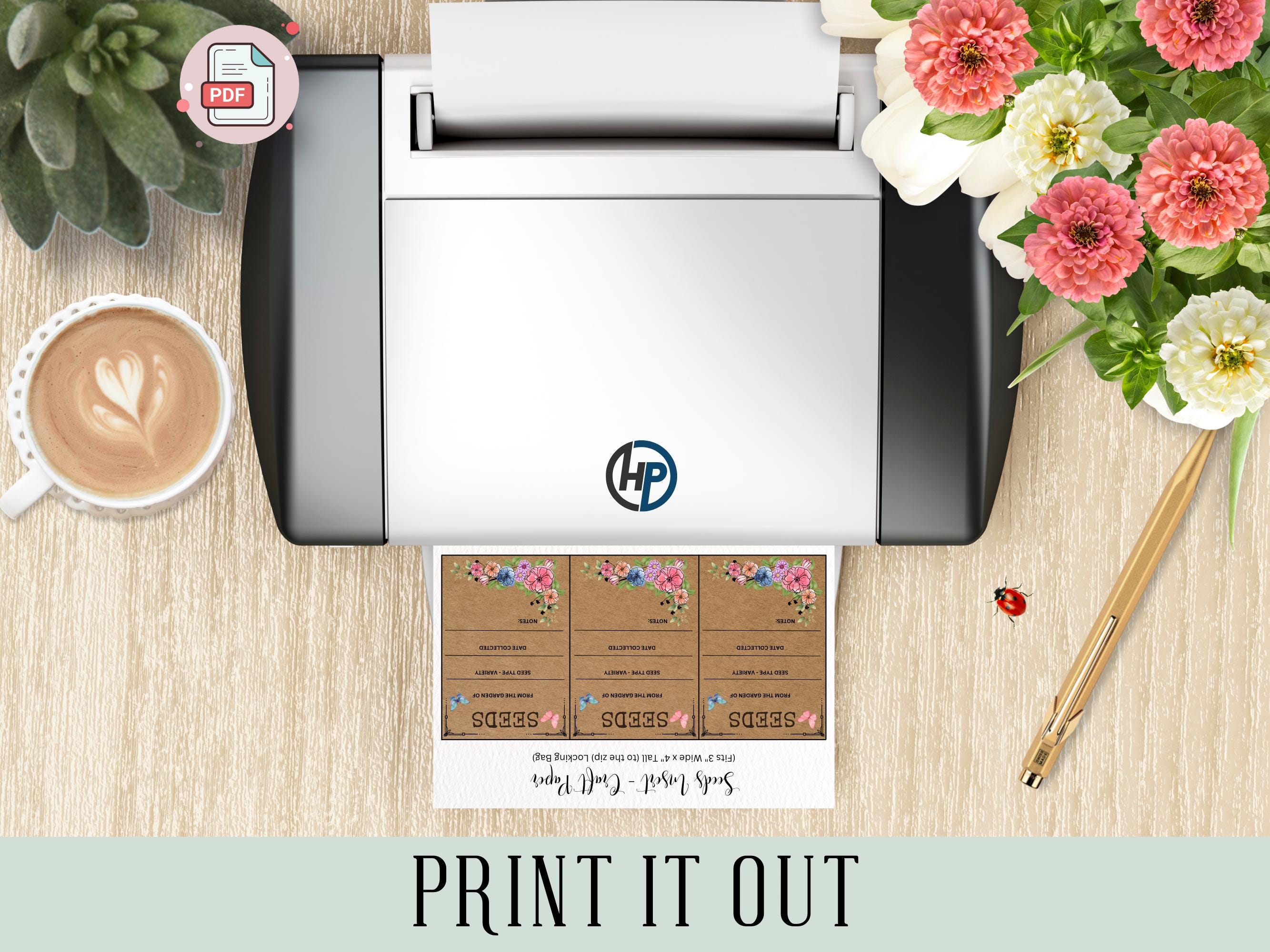 Seed Packet Printable Template, Custom Seed Storage Packet, Seed Saving ...