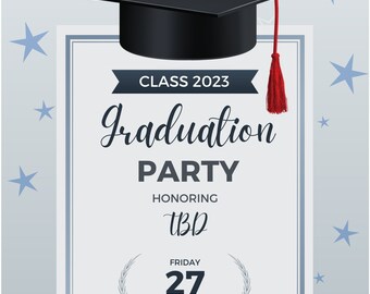 Class of 2023 Graduation Party Invite. Fully Customizable. Digital ...