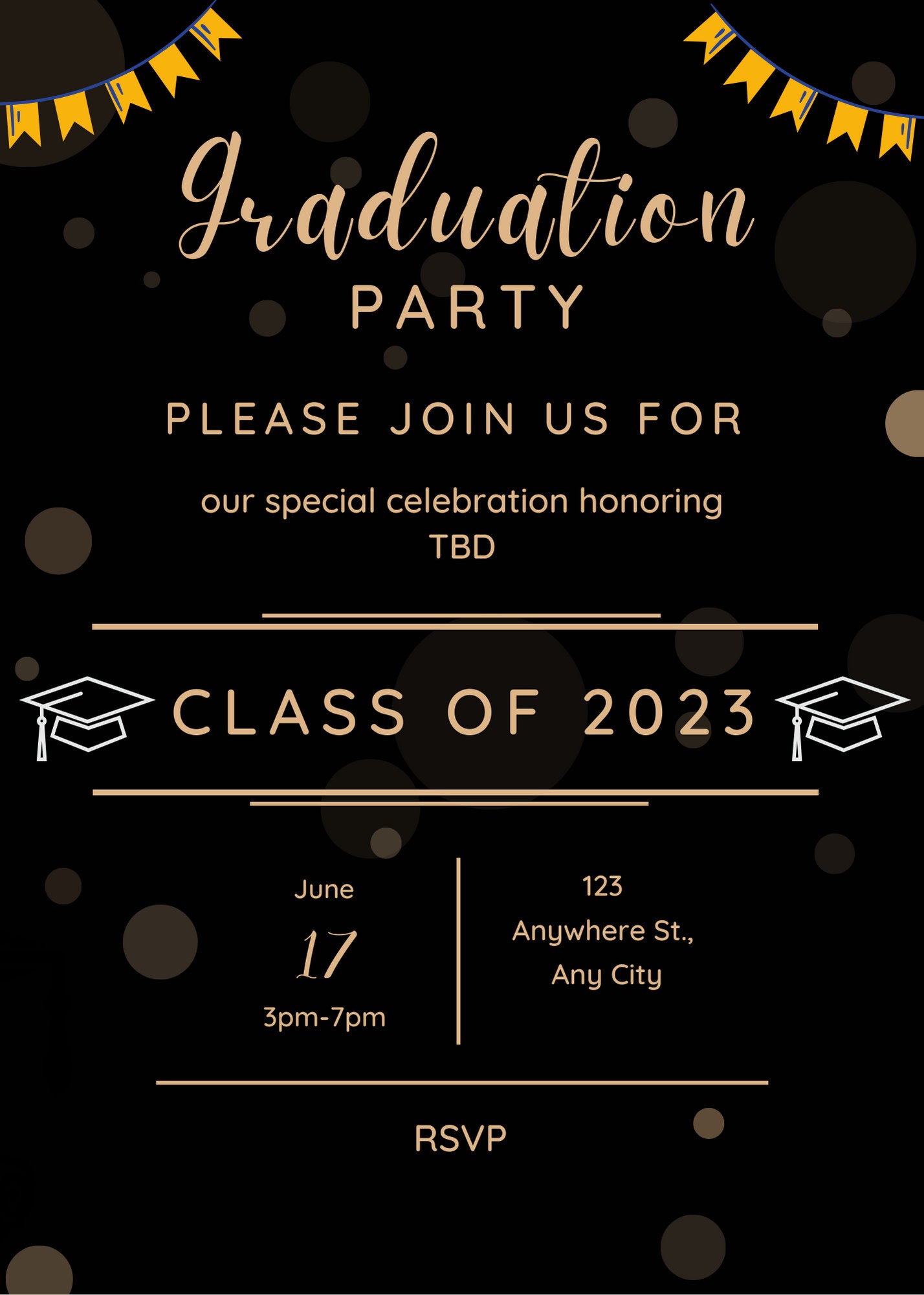 Class of 2023 Graduation Party Invite. Fully Customizable. Digital ...
