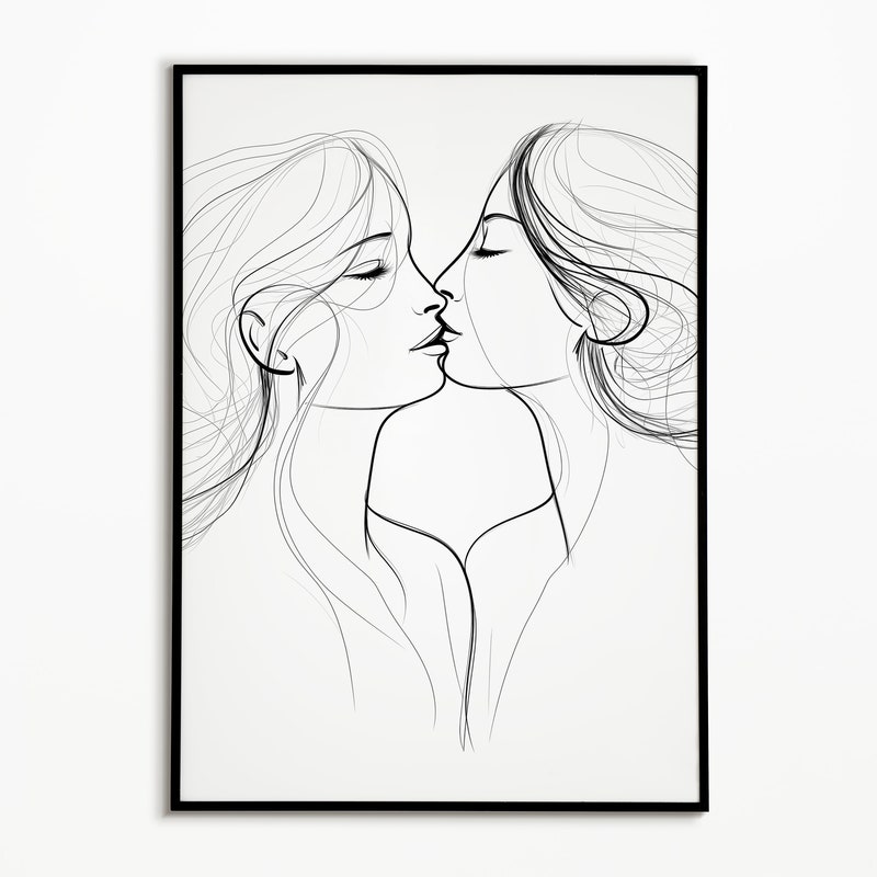 Lesbian Drawing - Etsy