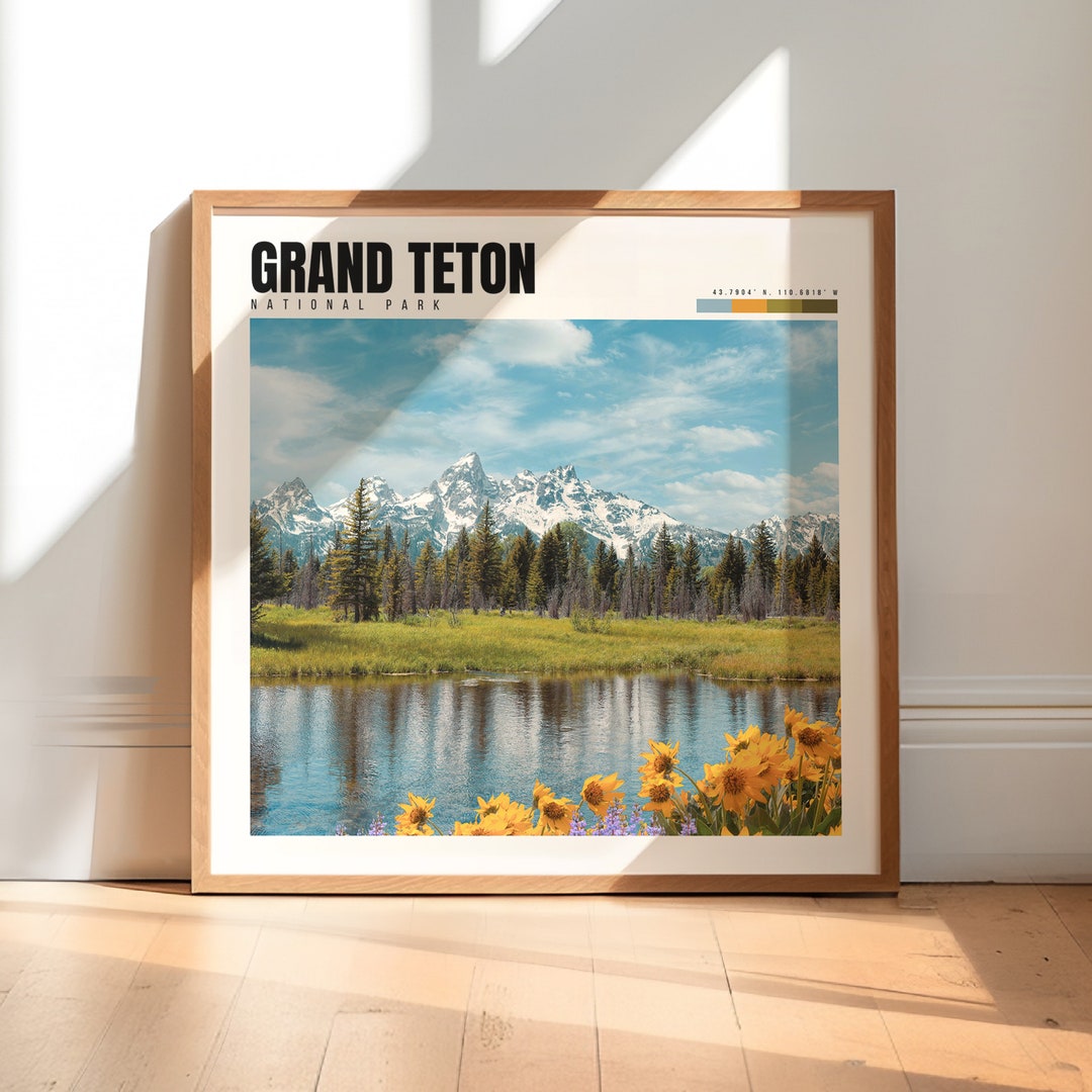 Grand Teton Print | Grand Teton National Park Poster | Grand Teton Wall ...