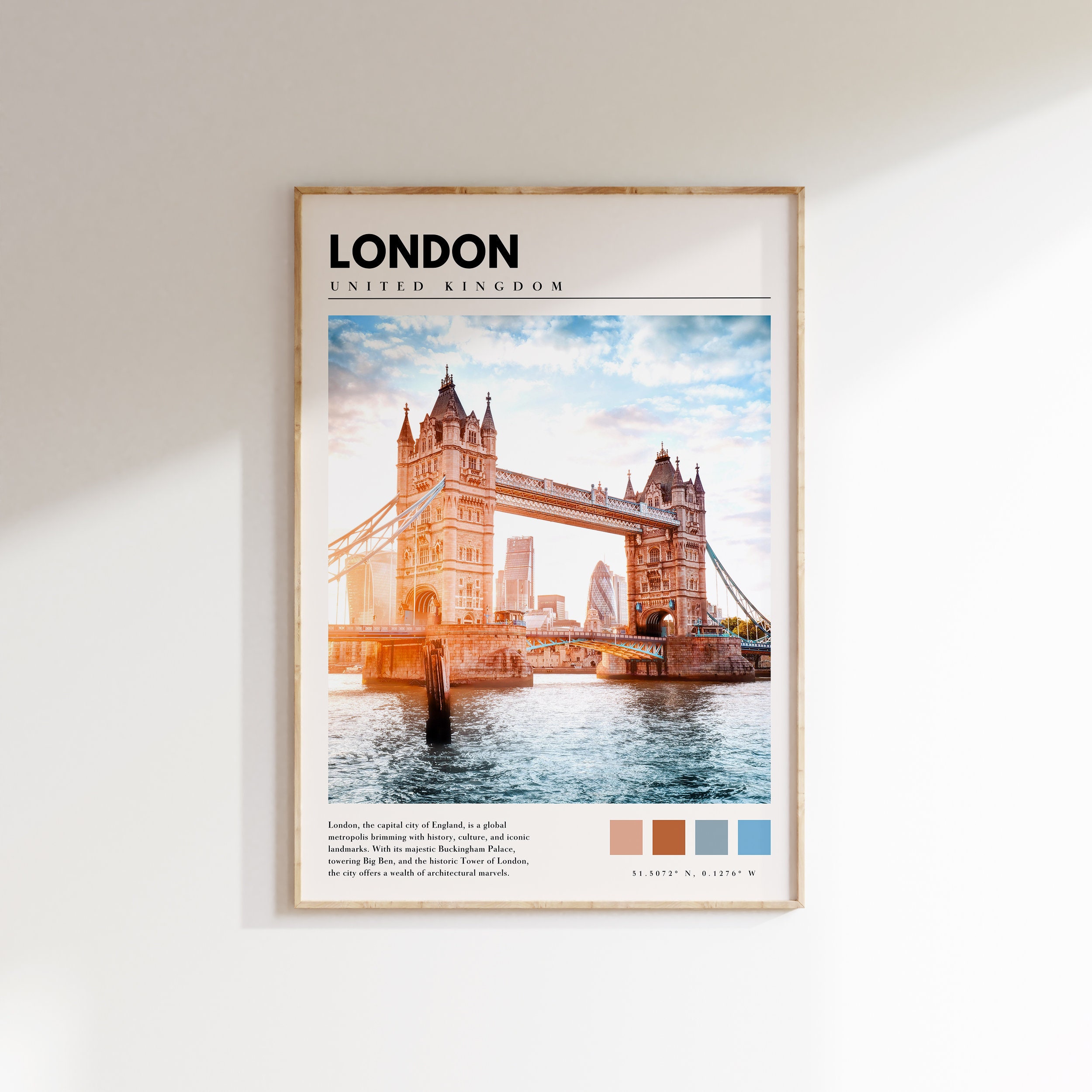 London Uk Print London Tower Bridge Poster London Wall Art - Etsy