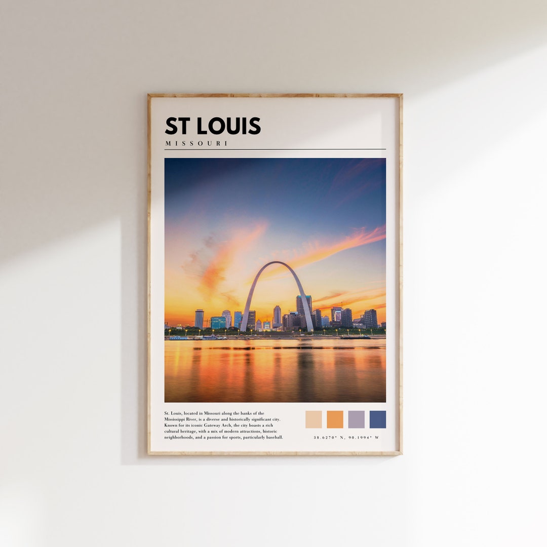 St. Louis Print | St. Louis Missouri Poster | St. Louis Gateway Arch ...