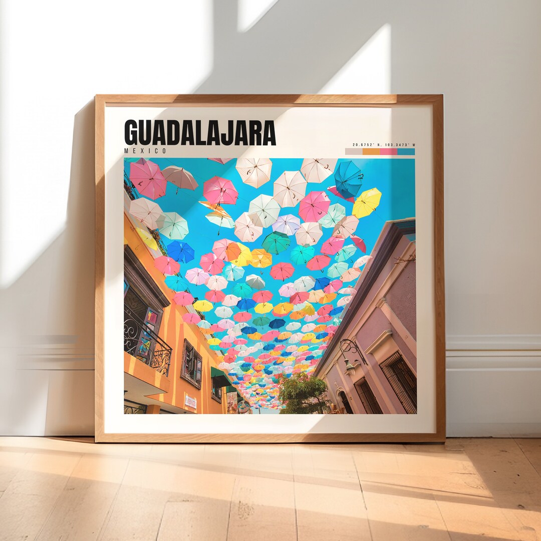 Guadalajara Print | Guadalajara Mexico Wall Art | Guadalajara Poster ...