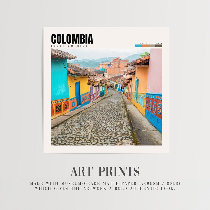 Colombia Print | Colombia Wall Art | Colombia Decor | Colombia Gift ...