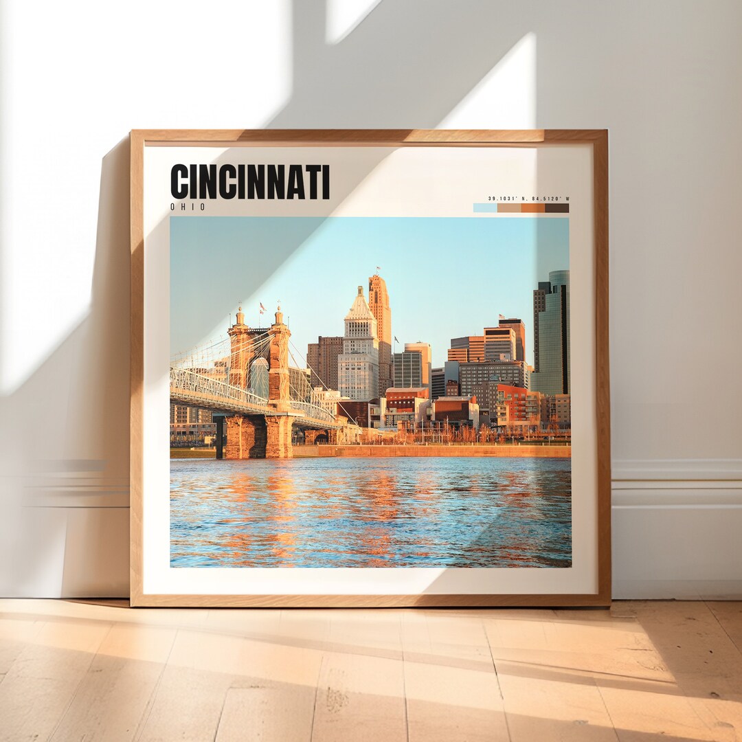 Cincinnati Print | Cincinnati Ohio Poster | Cincinnati Wall Art ...