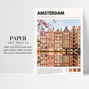 Amsterdam Print | Amsterdam Canals Poster | Netherlands Wall Art ...