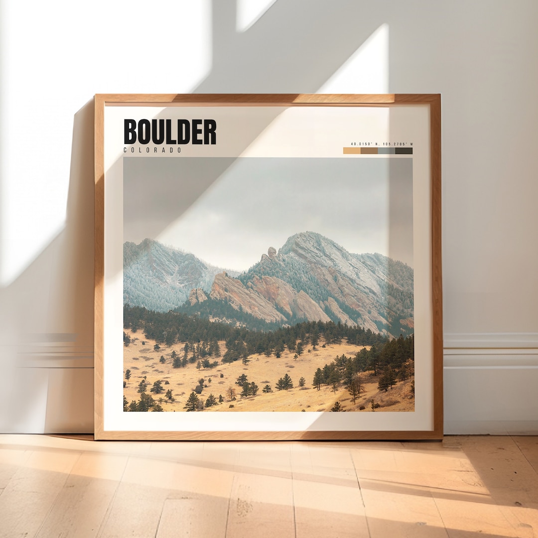 Boulder Print | Boulder Colorado Poster | Boulder Wall Art | Boulder ...
