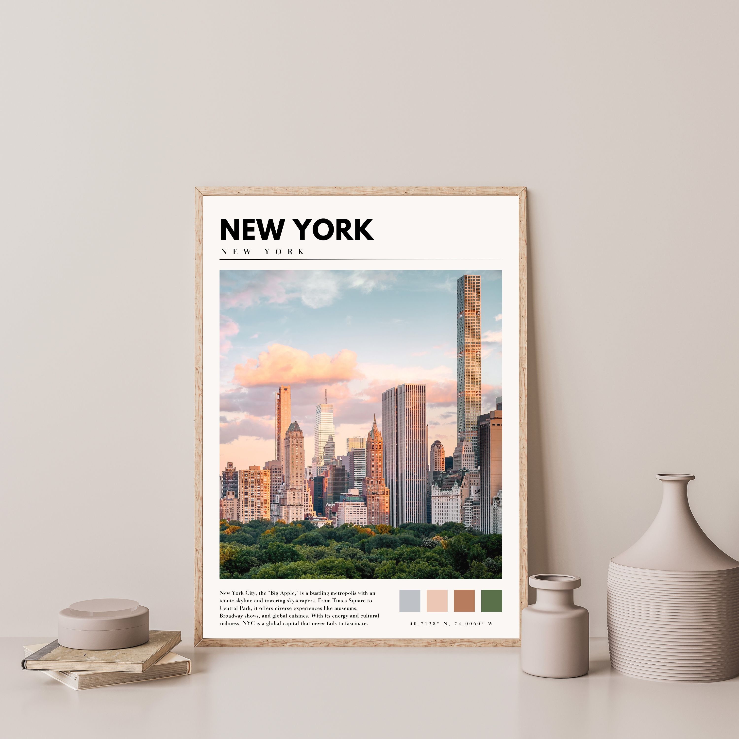 New York City Print New York Manhattan Wall Art NYC - Etsy