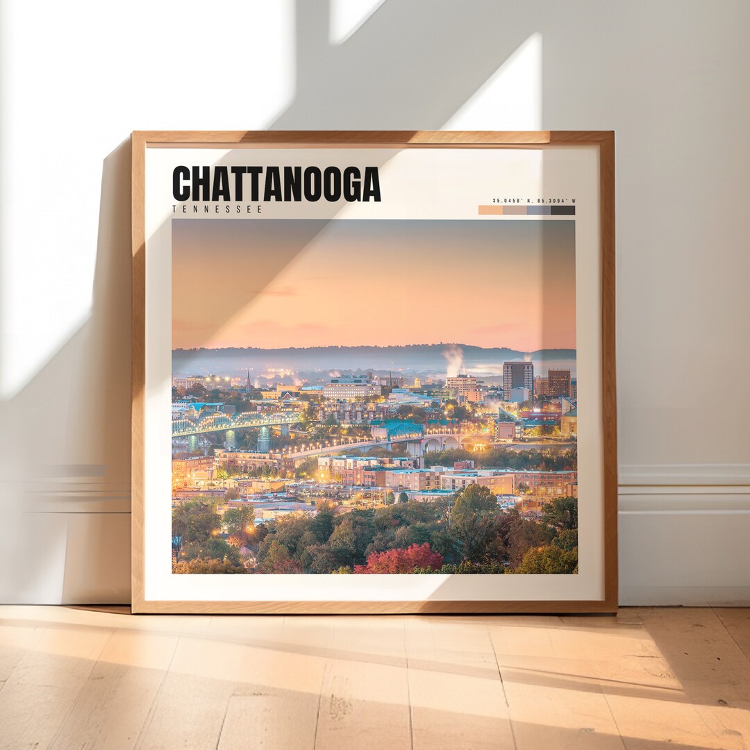 Chattanooga Print | Chattanooga Tennessee Poster | Chattanooga Wall Art ...