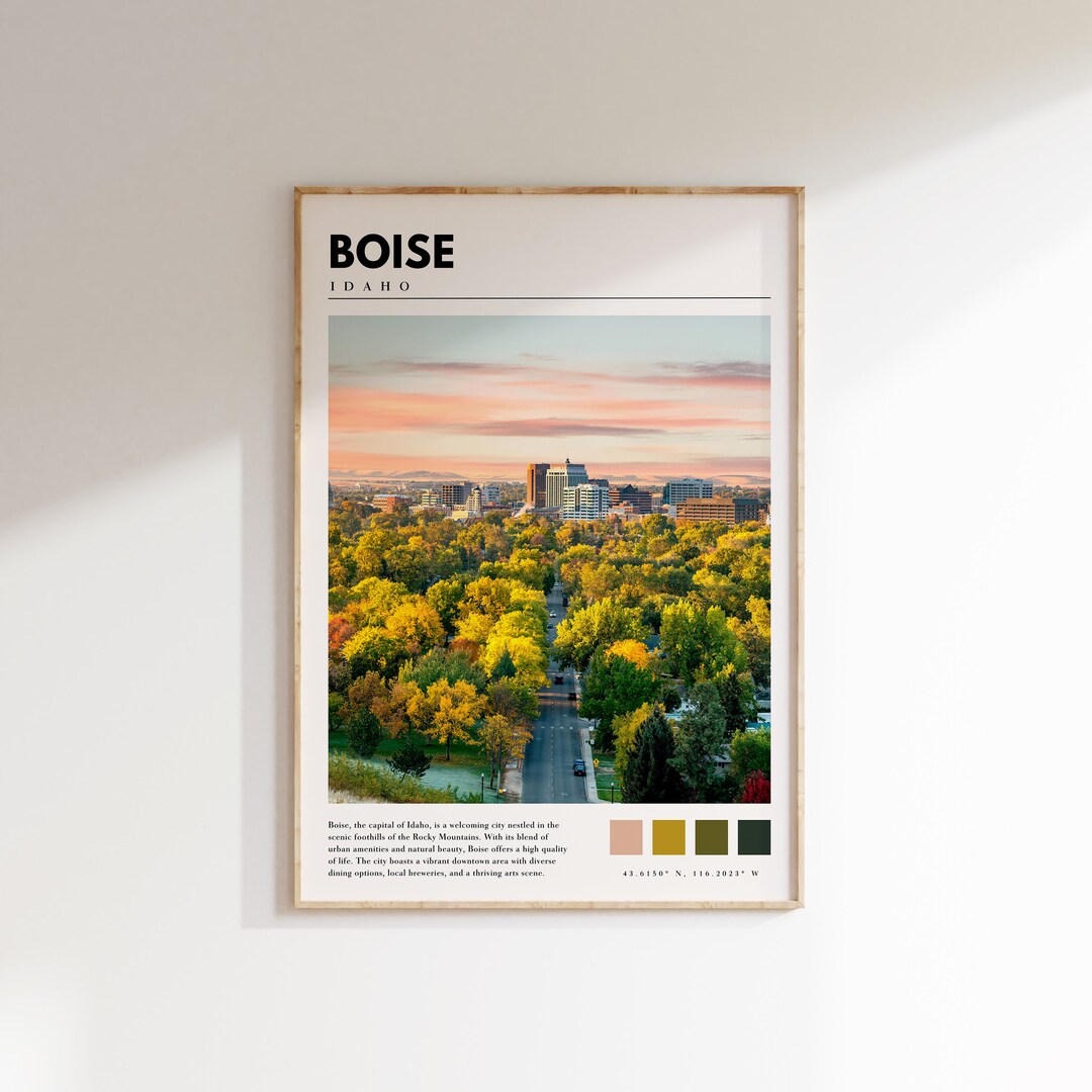 Boise Wall Print | Boise Idaho Poster | Boise Photo |boise ID Art ...