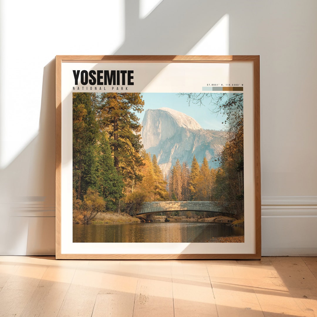 Yosemite Print | Yosemite National Park Poster | Yosemite Wall Art ...