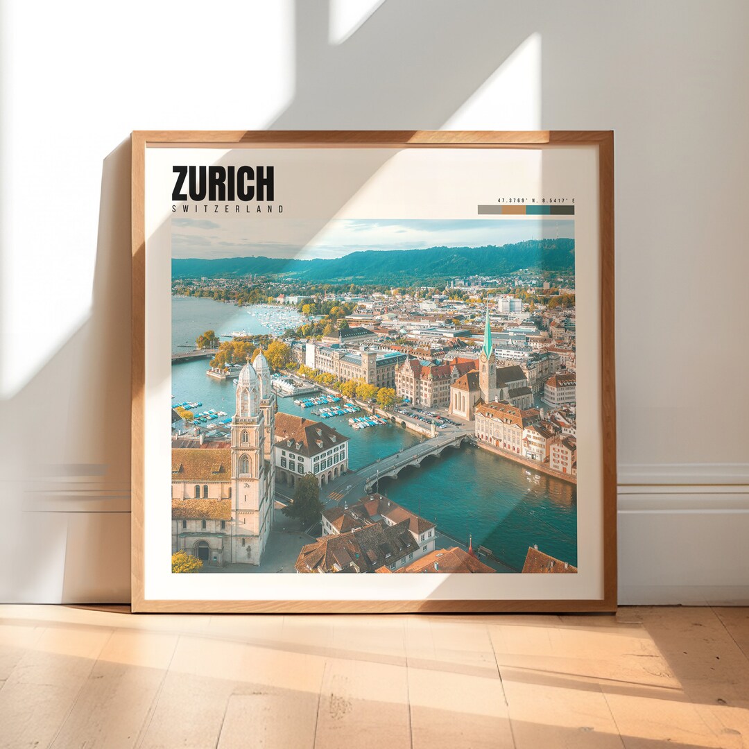 Zurich Print | Zurich Switzerland Poster | Zurich Wall Art | Zurich ...