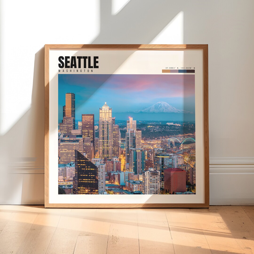 Seattle Print | Seattle Washington Poster | Seattle Photo | Seattle WA ...
