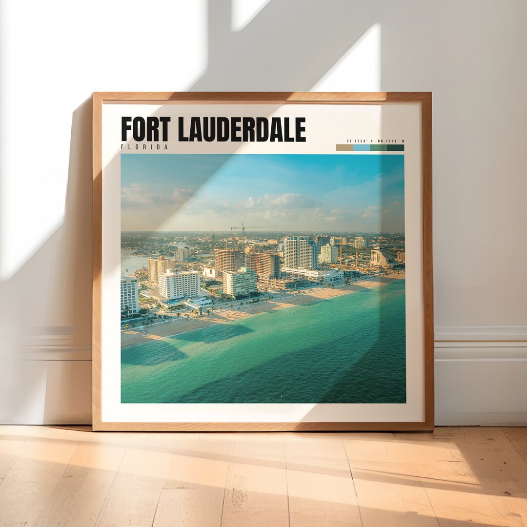 Fort Lauderdale Print | Florida Wall Art | Fort Lauderdale Poster ...