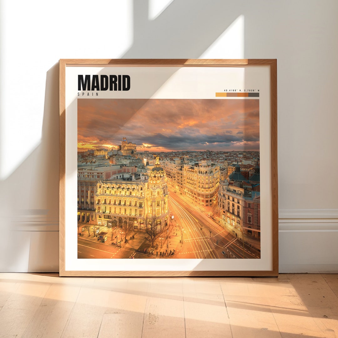 Madrid Print | Madrid Wall Art | Madrid Spain Poster | Madrid ...