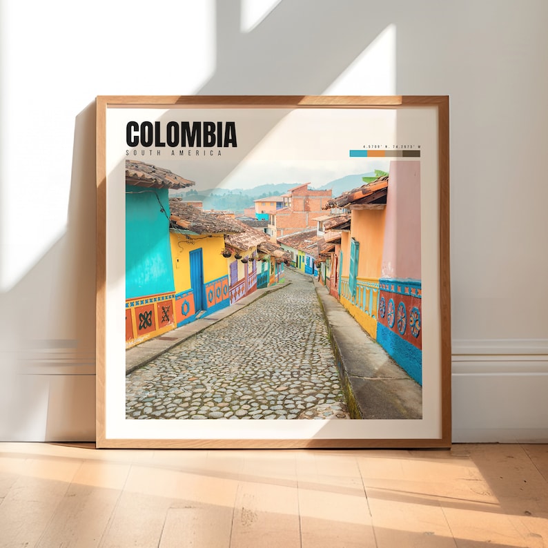 Colombia Print | Colombia Wall Art | Colombia Decor | Colombia Gift ...