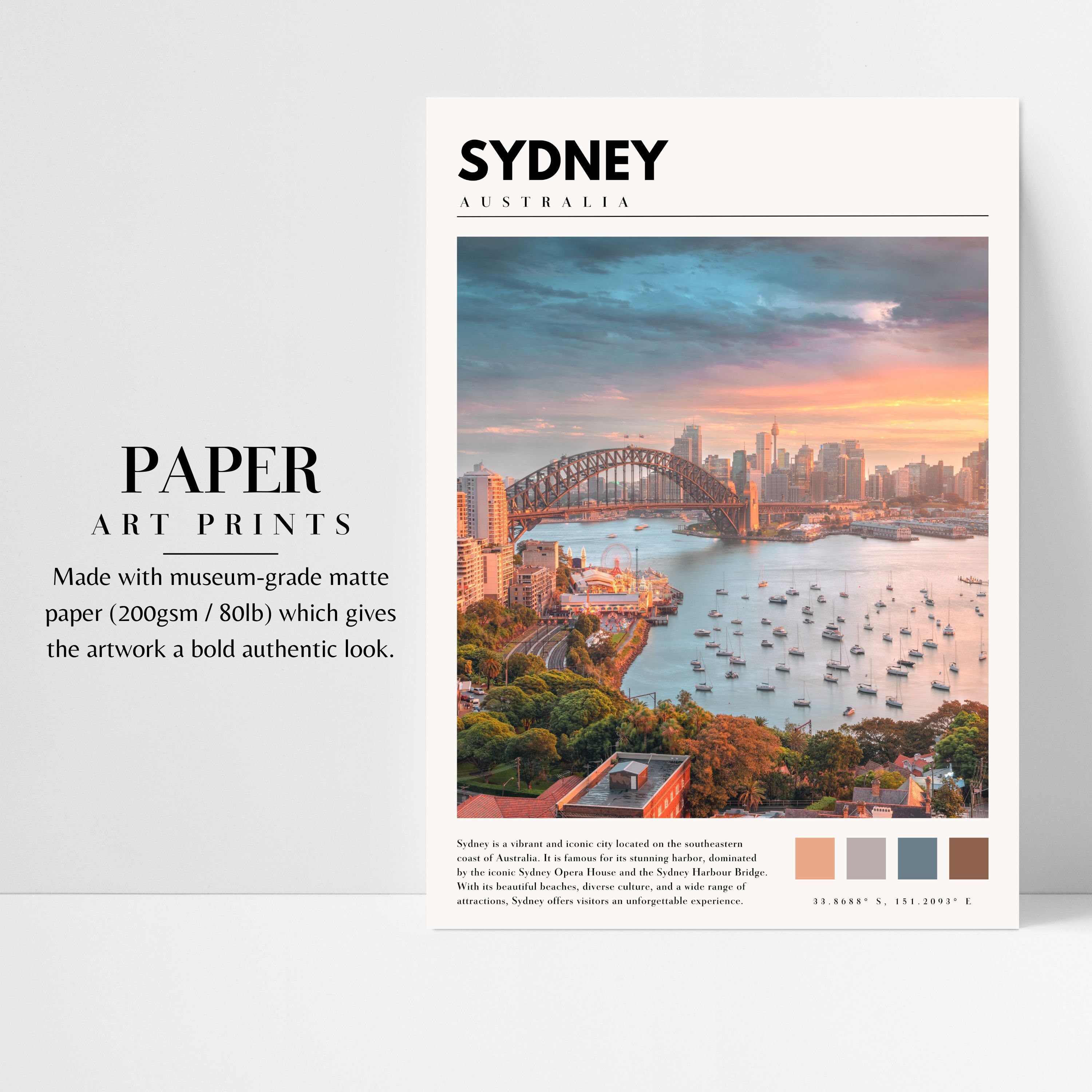 Sydney Print Sydney Australia Poster Sydney Wall Art Sydney Photo ...
