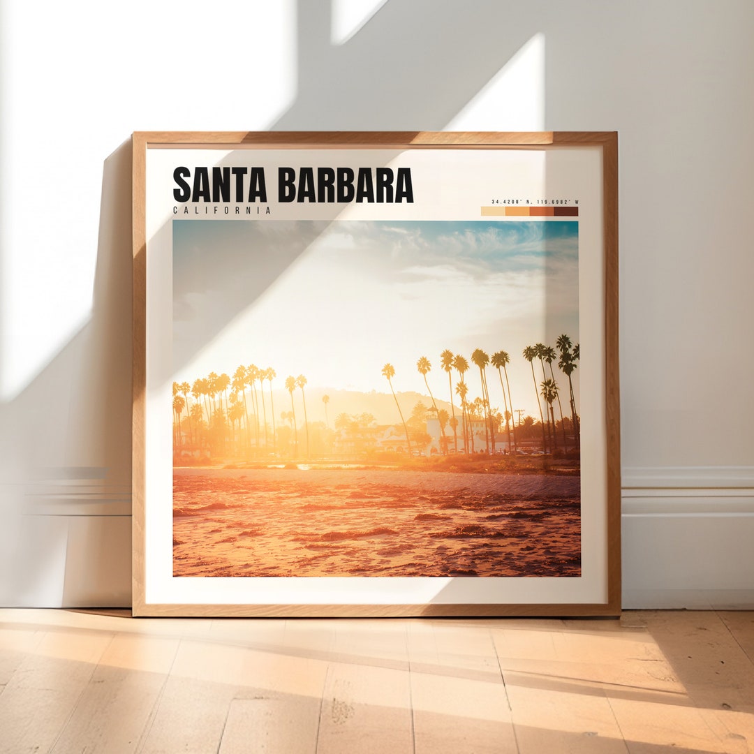 Santa Barbara Print | Santa Barbara California Wall Art | Santa Barbara ...