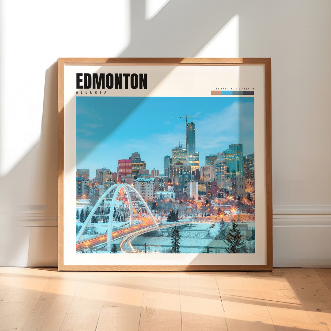 Edmonton Print | Edmonton Alberta Poster | Edmonton Canada Wall Art ...