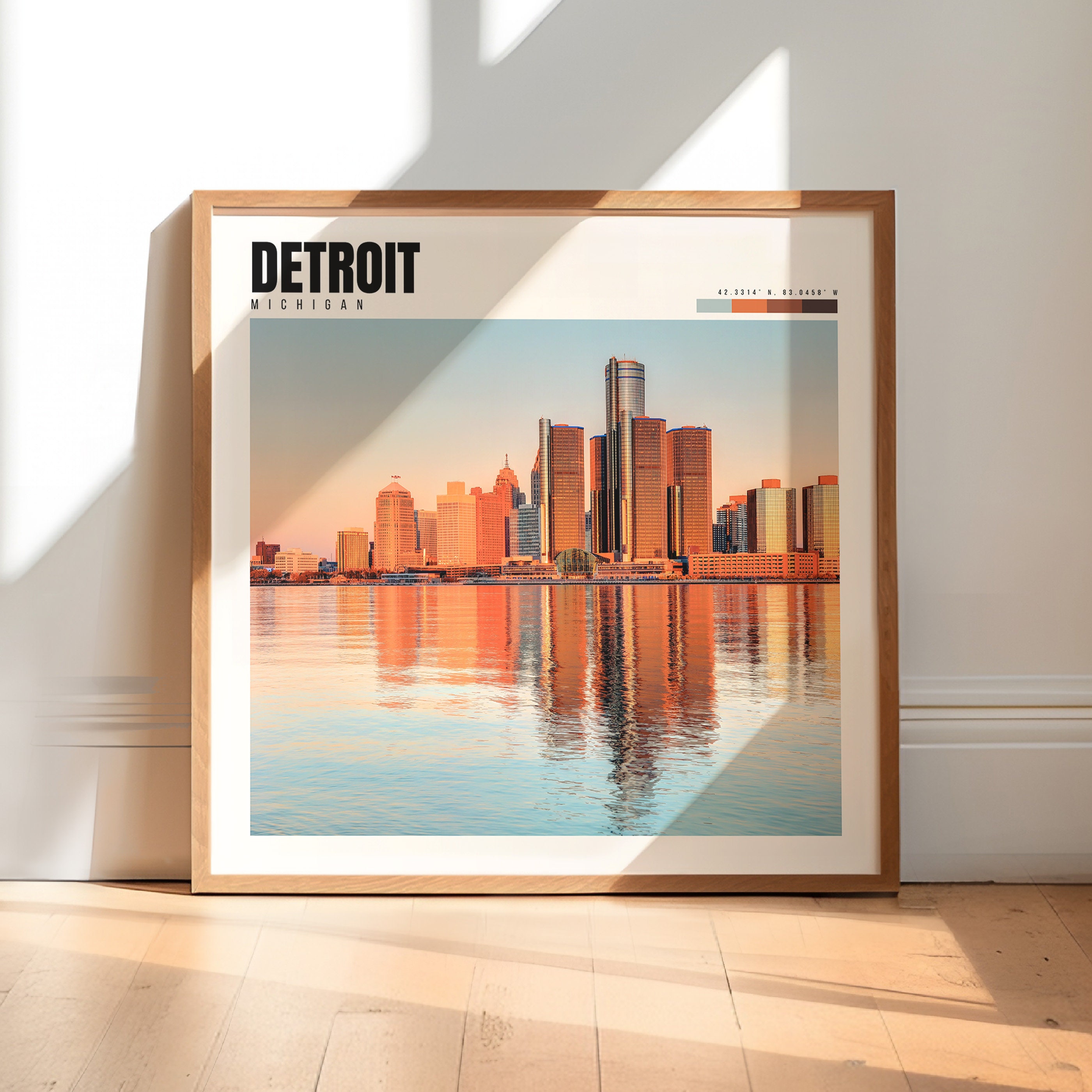 Detroit Wall Art Detroit Michigan Poster Detroit Photo Detroit Decor ...