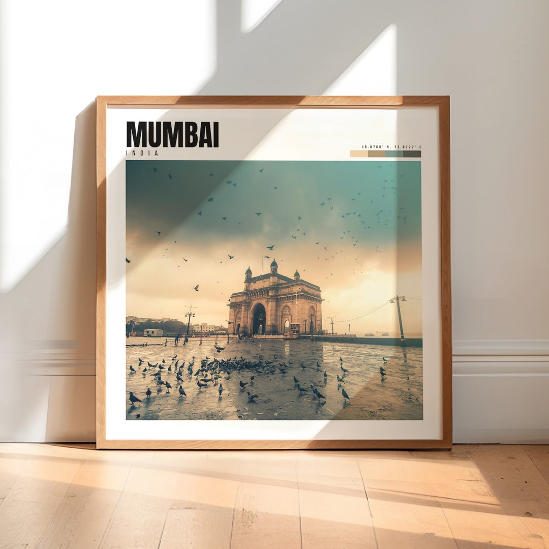 Mumbai Wall Print | Mumbai India Poster | Mumbai Home Decor | Mumbai ...