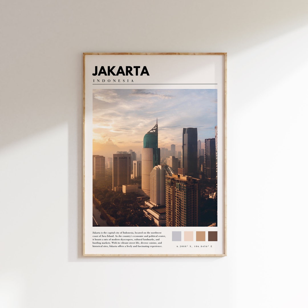Jakarta Print | Jakarta Indonesia Poster | Jakarta Wall Art | Jakarta ...