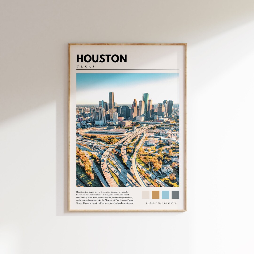 Houston Texas Print | Houston Wall Art | Houston Poster | Houston ...