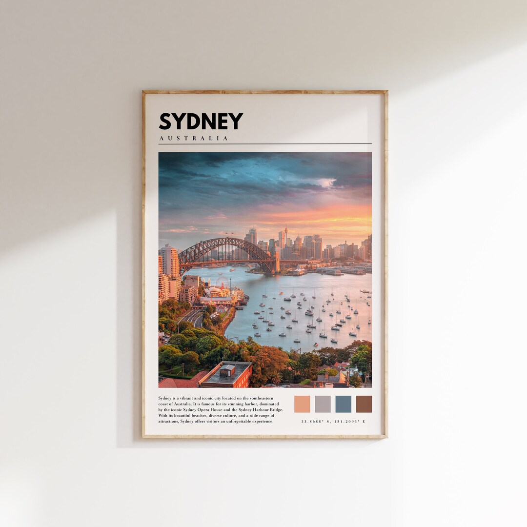 Sydney Print | Sydney Australia Poster | Sydney Wall Art | Sydney Photo ...