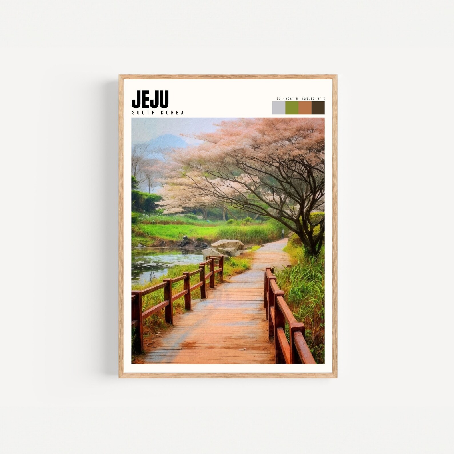 Jeju Print Jeju Island South Korea Poster Jeju Painting South Korea ...