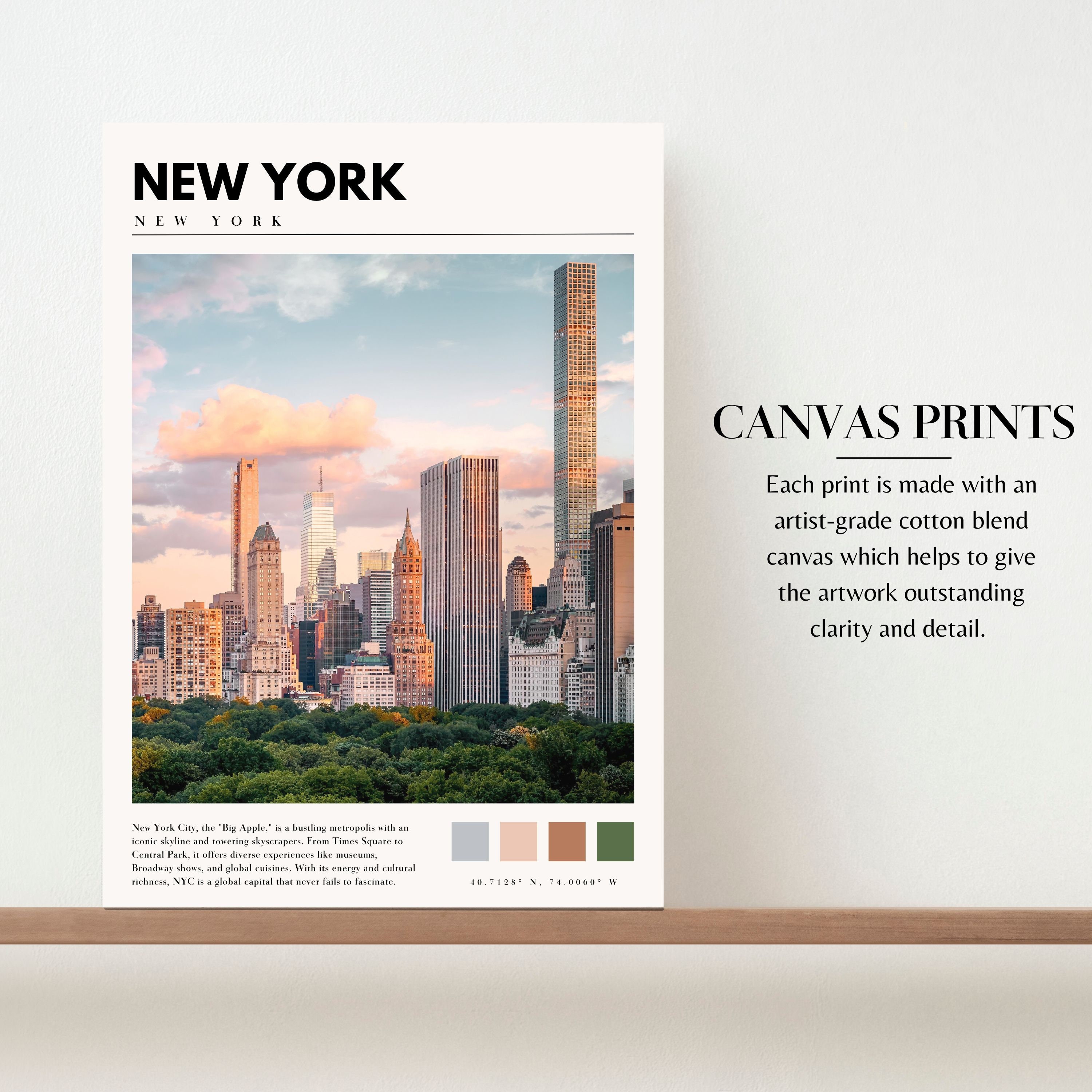 New York City Print New York Manhattan Wall Art NYC - Etsy