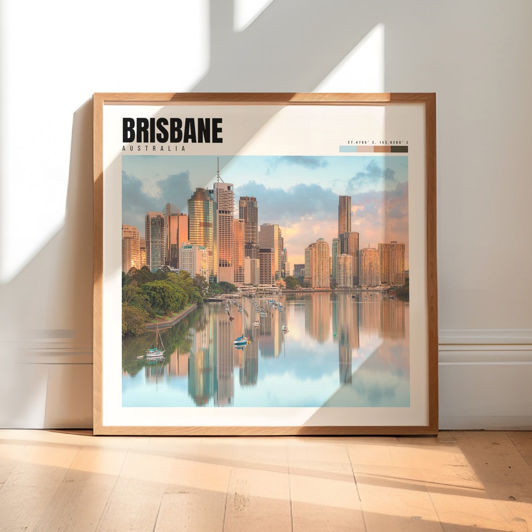 Brisbane Print | Brisbane Australia Poster | Brisbane Wall Art ...